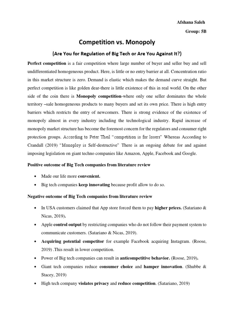 Competition vs. Monoploy | PDF | Monopoly | Microeconomics