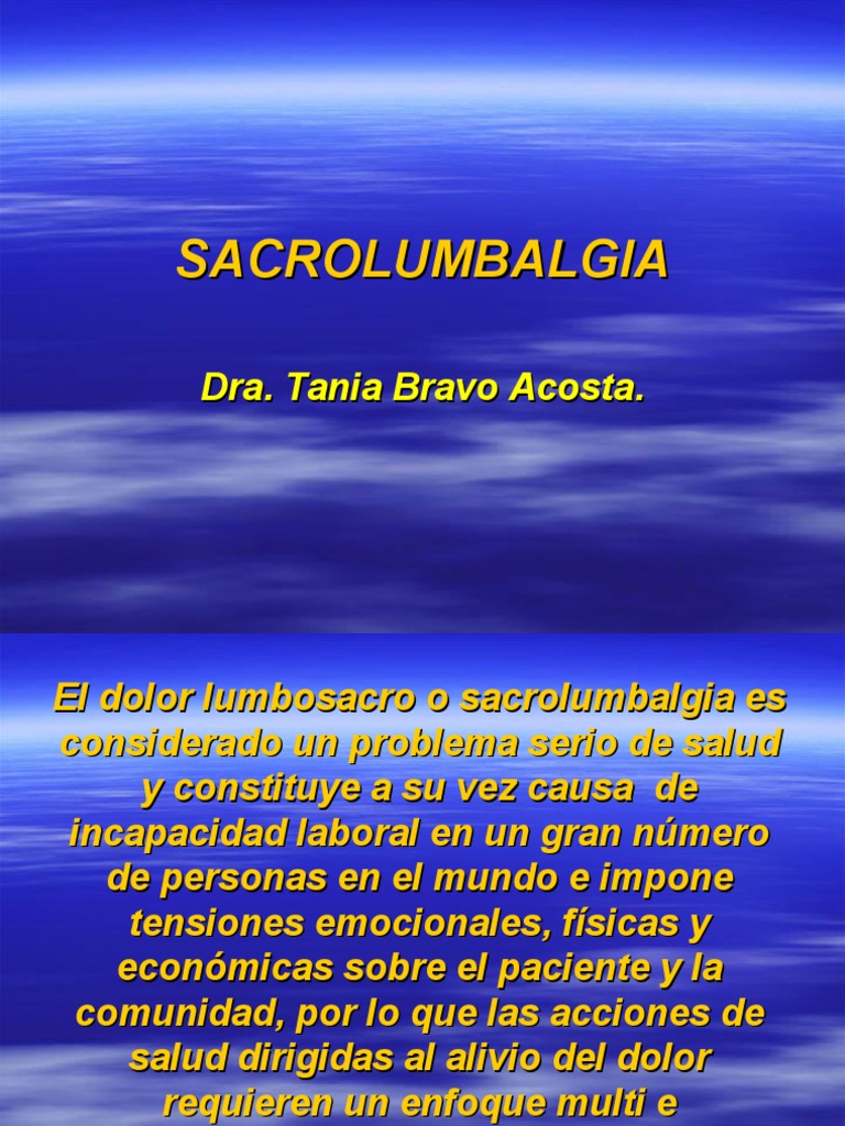 Sacrolumbalgia: Causas y Tratamiento | PDF | Dolor lumbar ...