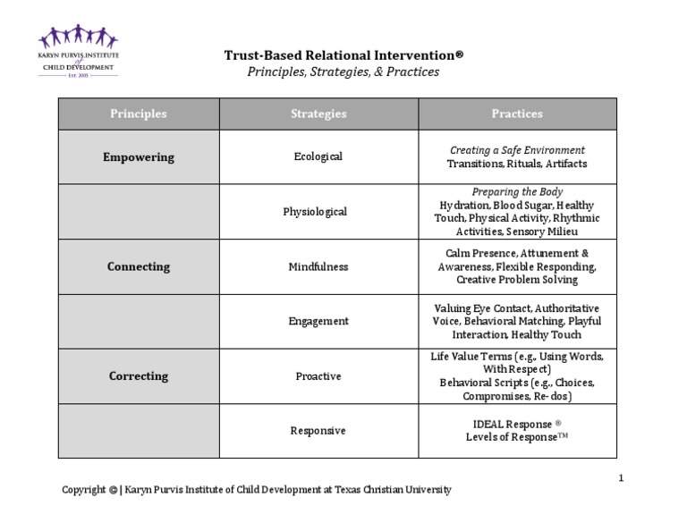 TBRI - Principles - Strategies - Practices 1 PDF | PDF | Applied ...
