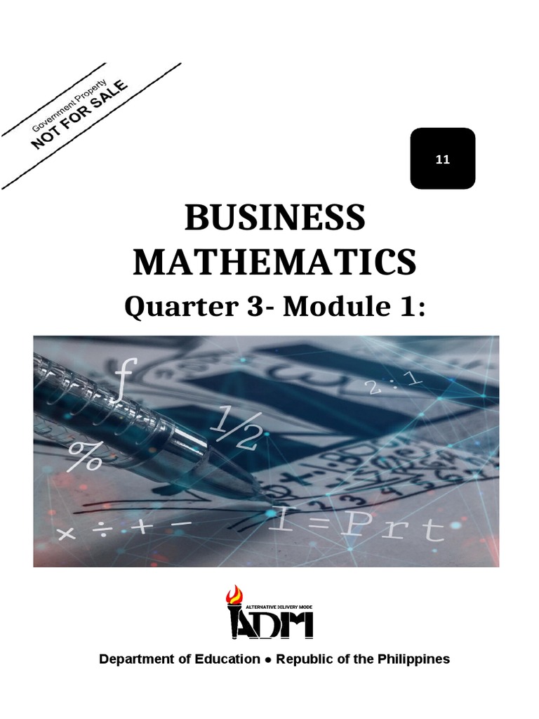 Business Mathematics: Quarter 3-Module 1 | PDF | Fraction (Mathematics ...