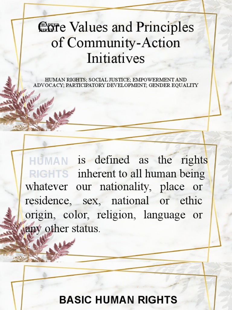 Core Values of Community Action Initiatives | PDF | Politics