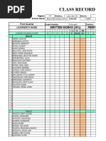 1st To 4th Mapeh E-Class Record Matatag Curriculum | PDF