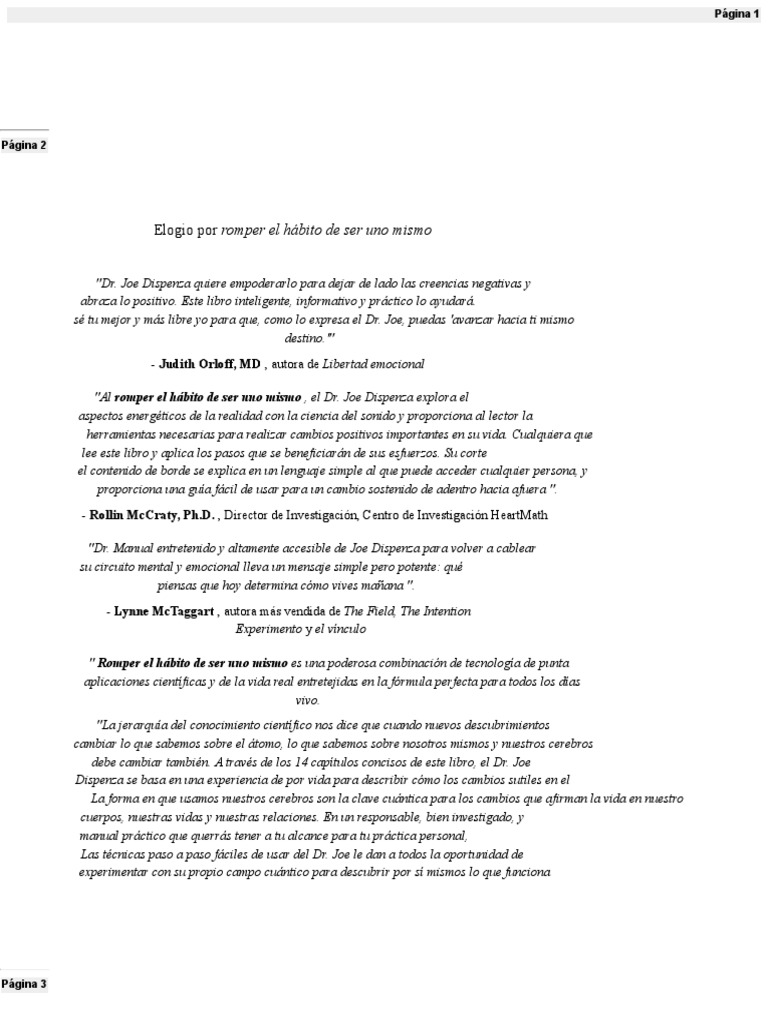 Rompiendomel Habito De Ser Tu Mismo Pdf Mente Vida