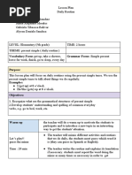 Lesson Plan Beginners Simple Present Tense | PDF | English Language ...