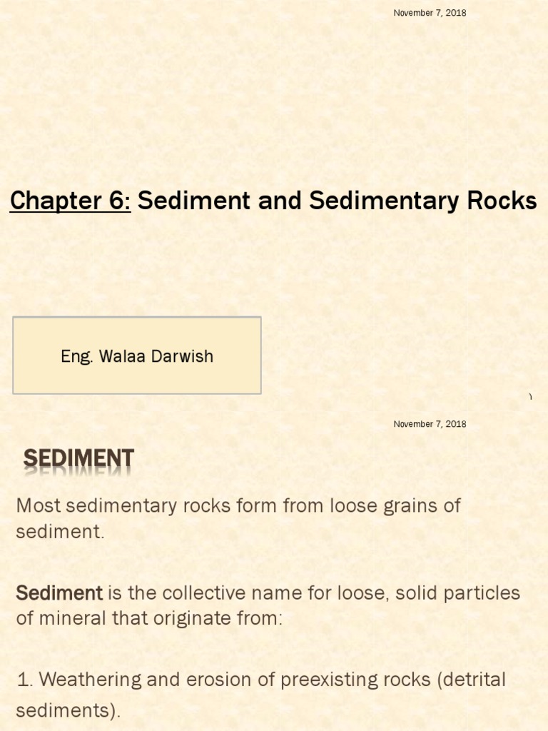 Chapter 6 - Sediment and Sedimentary Rocks PDF | PDF | Sedimentary Rock ...