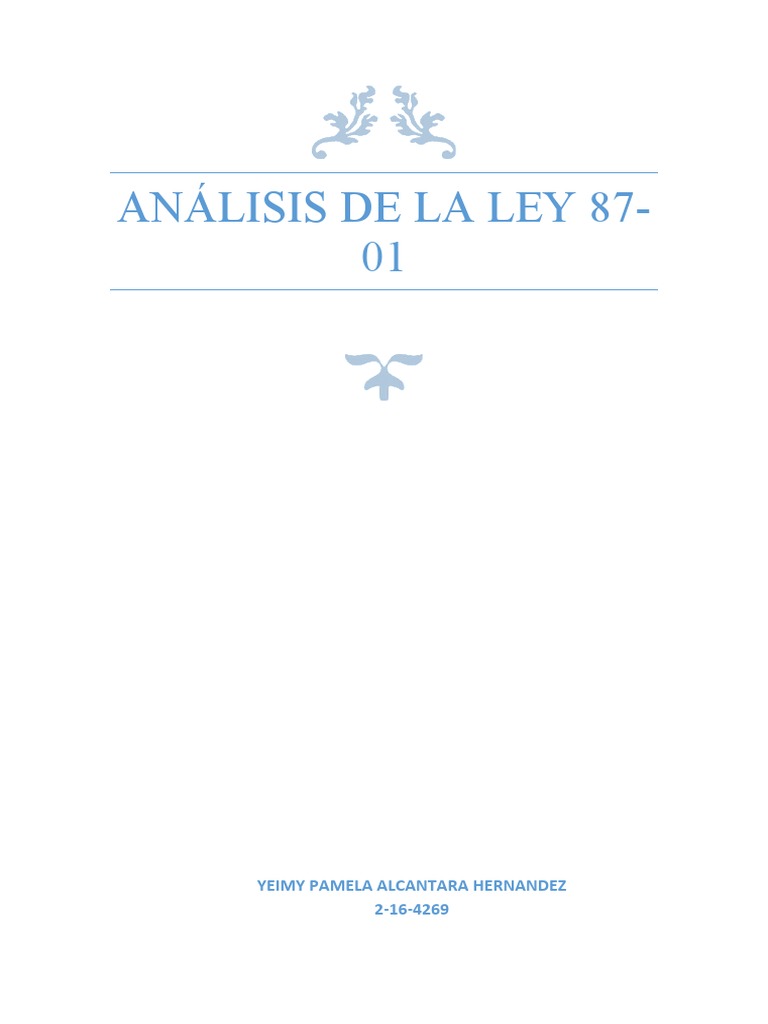 Análisis de La Ley 87 | PDF