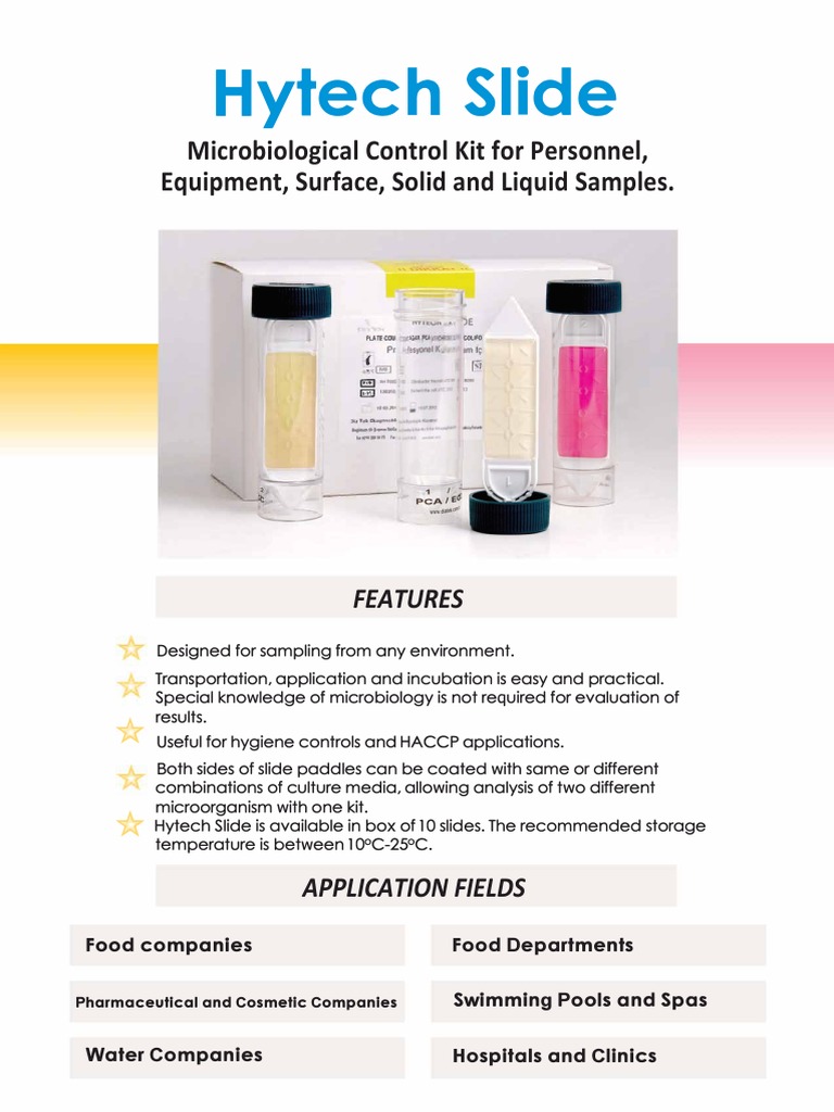 Hytech Slide: Microbiological Control Kit For Personnel, Equipment ...