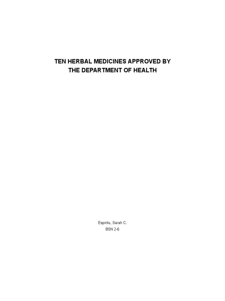 Akapulko: Benefits and Uses in Herbal Medicine | PDF | Herbalism | Wound