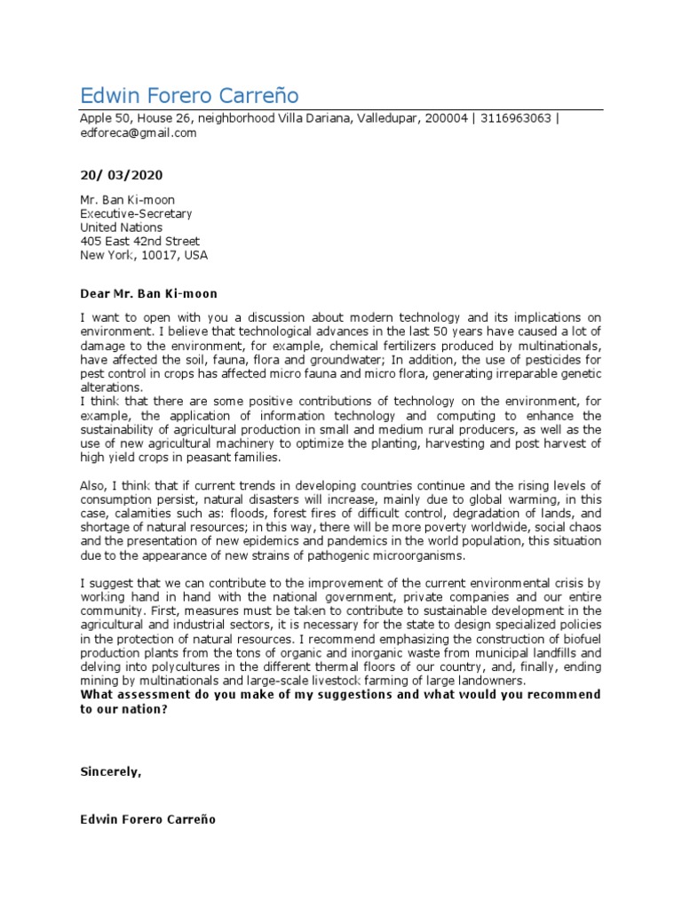 Carta ONU | PDF | Environmental Degradation | Agriculture