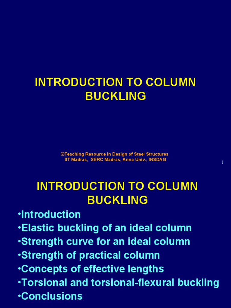Introductio To Column Buckling | PDF | Buckling | Strength Of Materials
