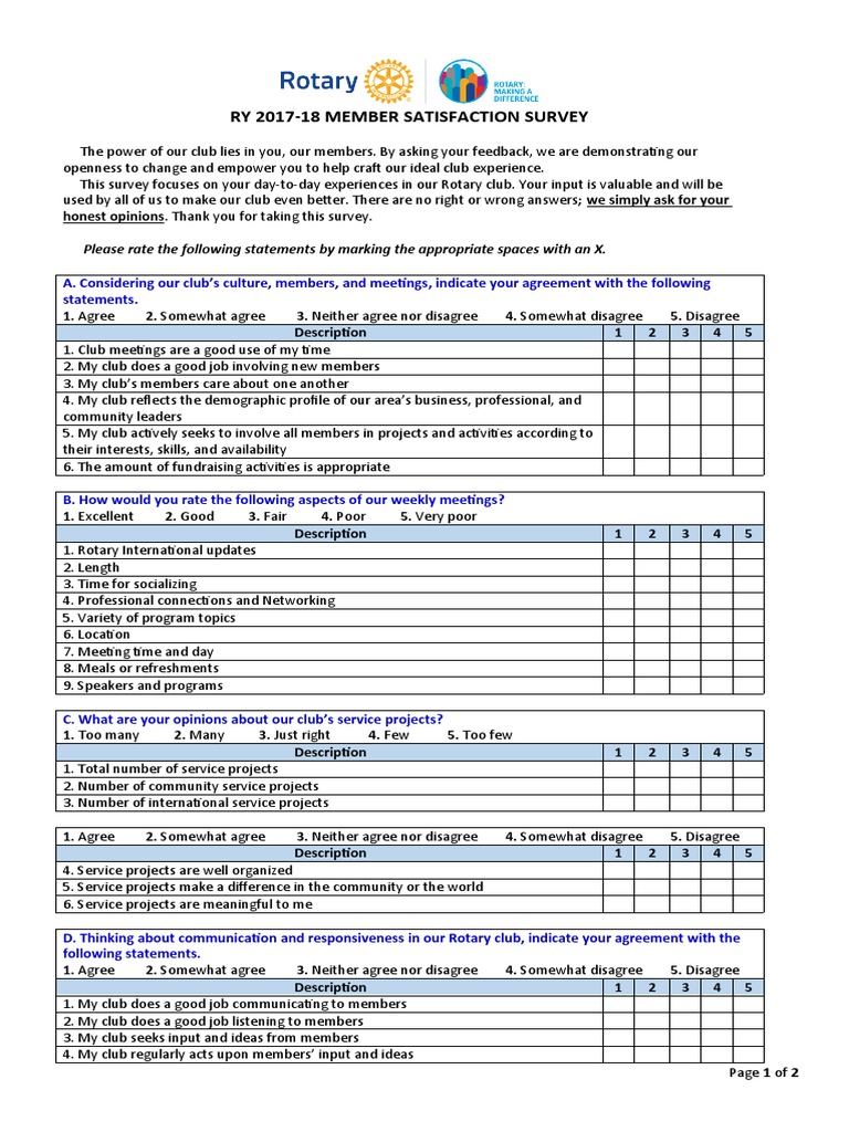 Ry 2017-18 Member Satisfaction Survey | PDF | Behavioural Sciences ...