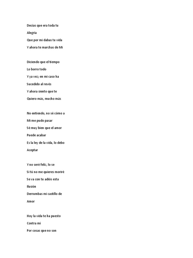 Decías Que Era Toda Tu | PDF | Amor