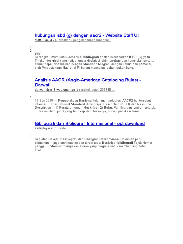 Hubungan Isbd (G) Dengan Aacr2 - Website Staff UI | PDF | Seni | Komputer