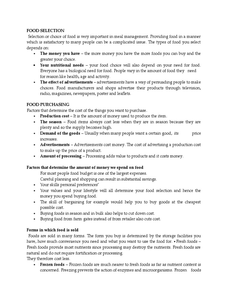Navigating Food Choices: A Comprehensive Guide to Selecting, Purchasing ...