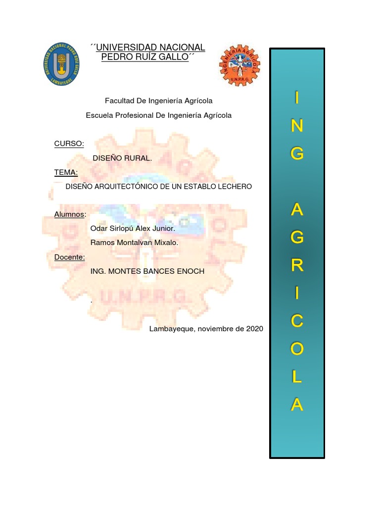 Diseño Arquitectonico de Un Establo Lechero | PDF | Vacas | Leche