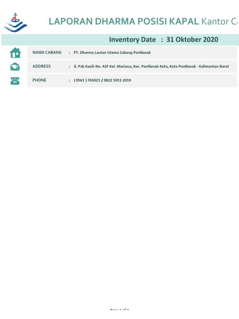 Log Book Dharma Posisi Kapal | PDF