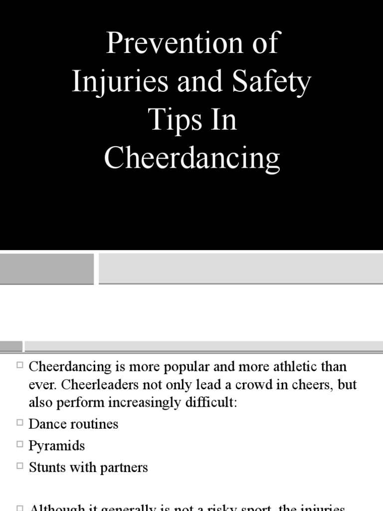 Prevention of Injuries and Safety Tips in Cheerdancing | PDF ...