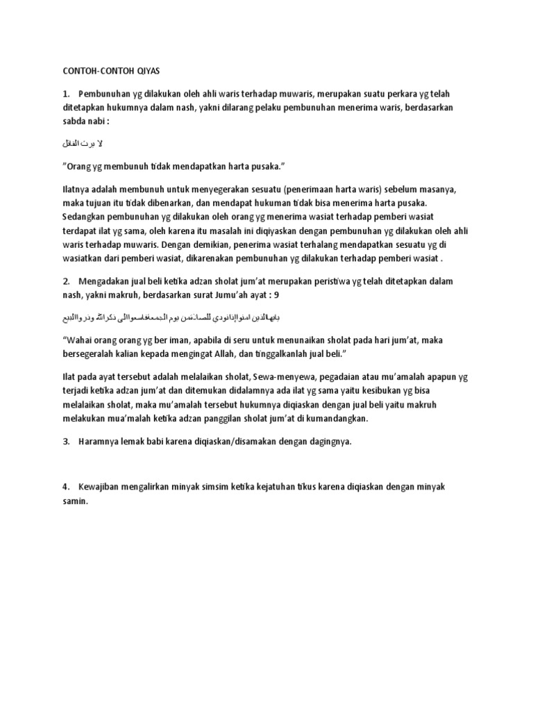 Hukum Qiyas dalam Islam | PDF