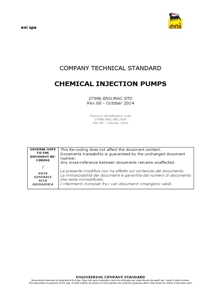 Chemical Injection Pumps | PDF | Pump | Valve
