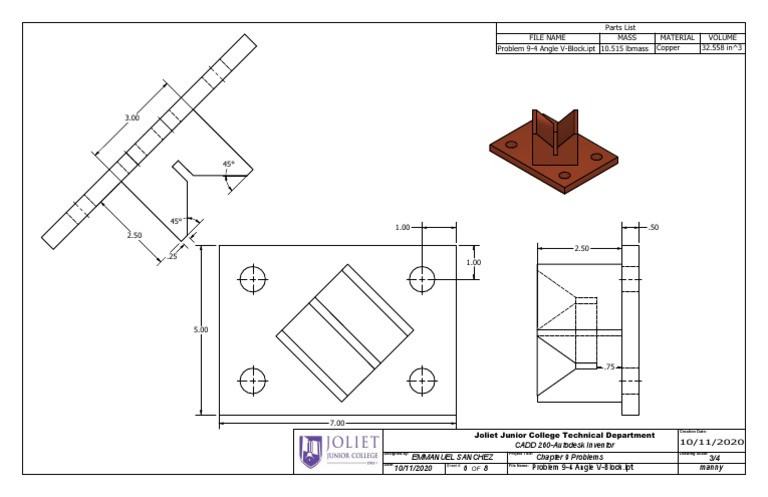 Copper Angle V-Block Parts List | PDF