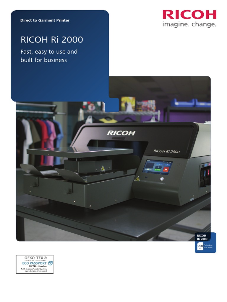 RICOH Ri 2000: Fast, Easy To Use and Built For Business | PDF | Printer ...