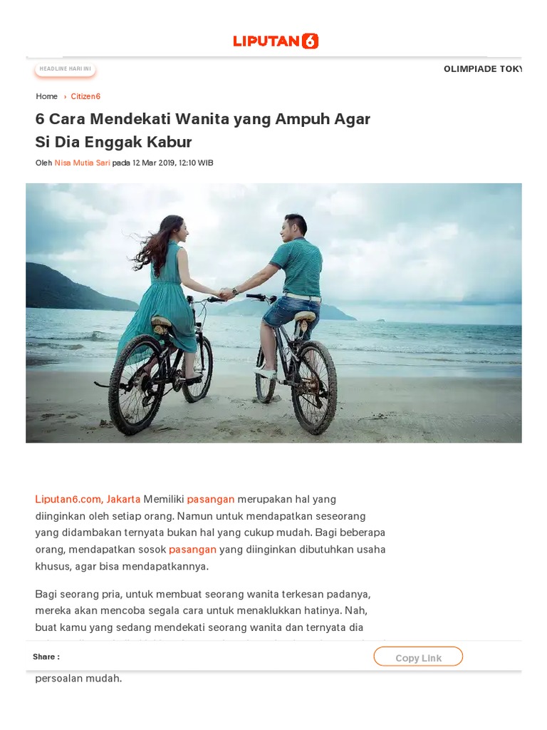 6 Cara Mendekati Wanita Yang Ampuh Agar Si Dia Enggak Kabur - Citizen6 ...