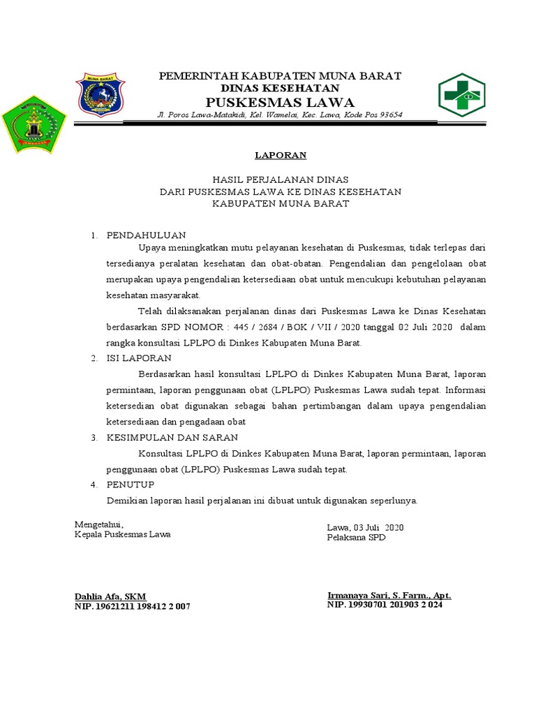 Laporan Hasil Lplpo | PDF