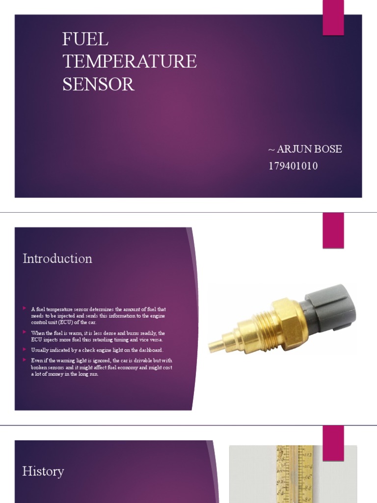 Fuel Temperature Sensor Overview | PDF | Electrical Resistance And ...