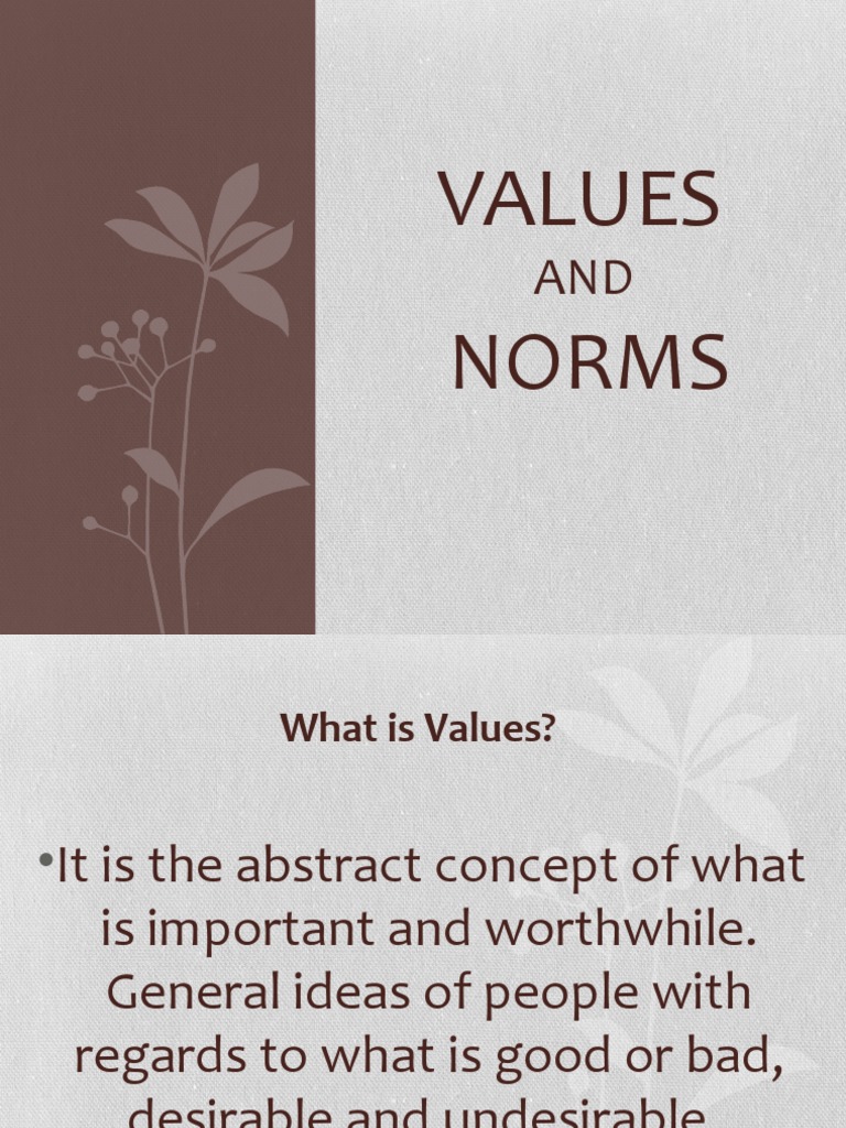 Values and Norms Part 1 | PDF | Value (Ethics) | Ten Commandments
