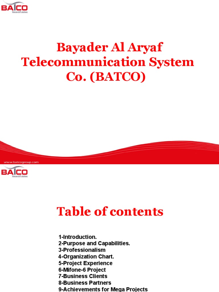 Bayader Al Aryaf Telecommunication System Co. (BATCO) | Download Free ...