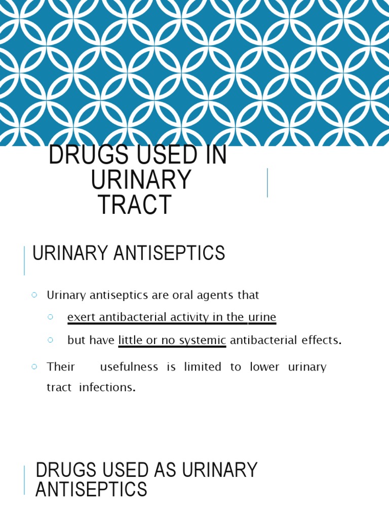 Urinary Antiseptics | PDF | Urinary Tract Infection | Medicine