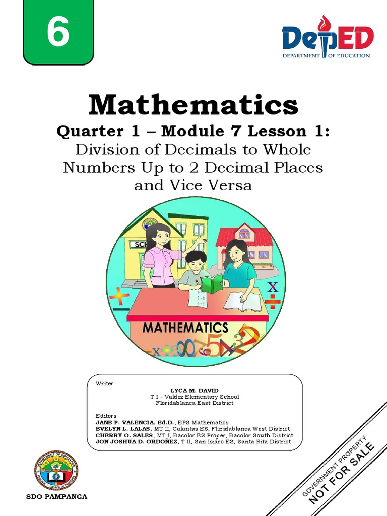Dividing Decimals and Whole Numbers | PDF | Division (Mathematics ...