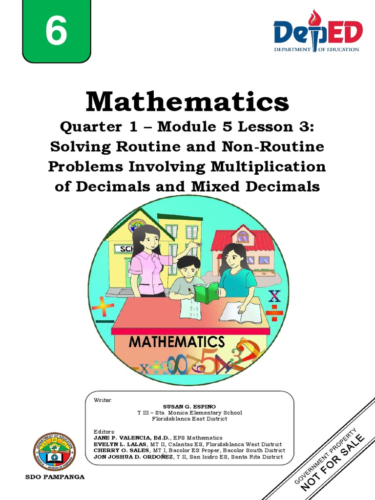 Math - Gr6 - Q1 - Module 05-L3 - Solving-Routine-and-Non-Routine ...