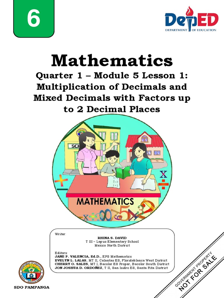 Math - Gr6 - Q1 - Module 05-L1 - Multiplying-Decimals-And-Mixed ...