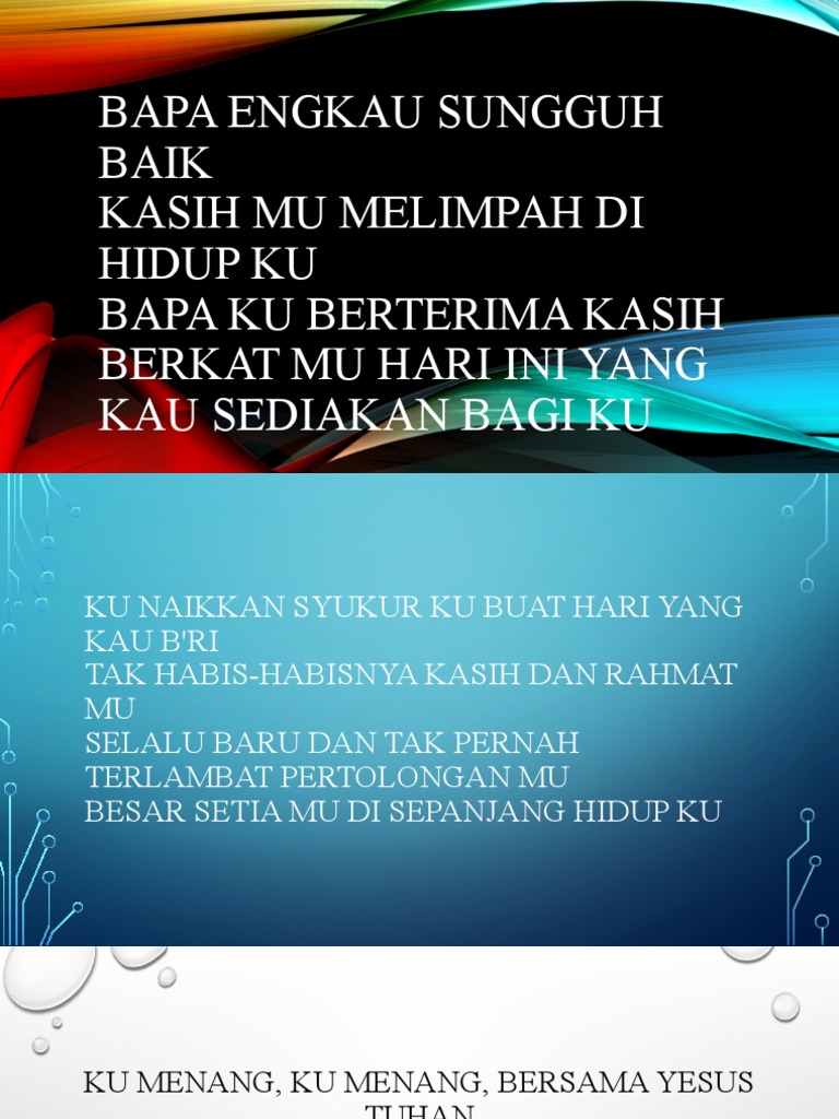 Bapa Engkau Sungguh Baik | PDF