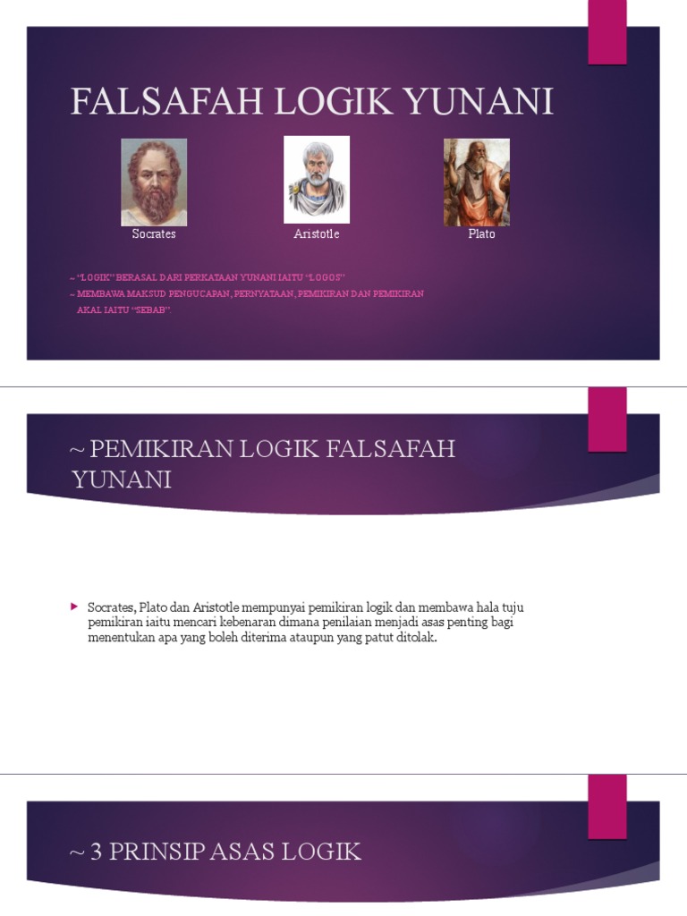 Falsafah Logik Yunani | PDF