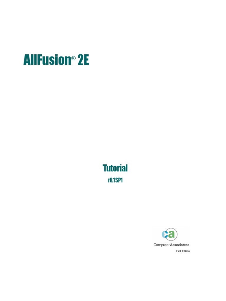 AllFusion 2E Tutorial | PDF | Subroutine | Data Model