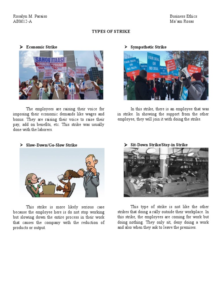 Types of Strike | PDF | Strike Action | General Strike
