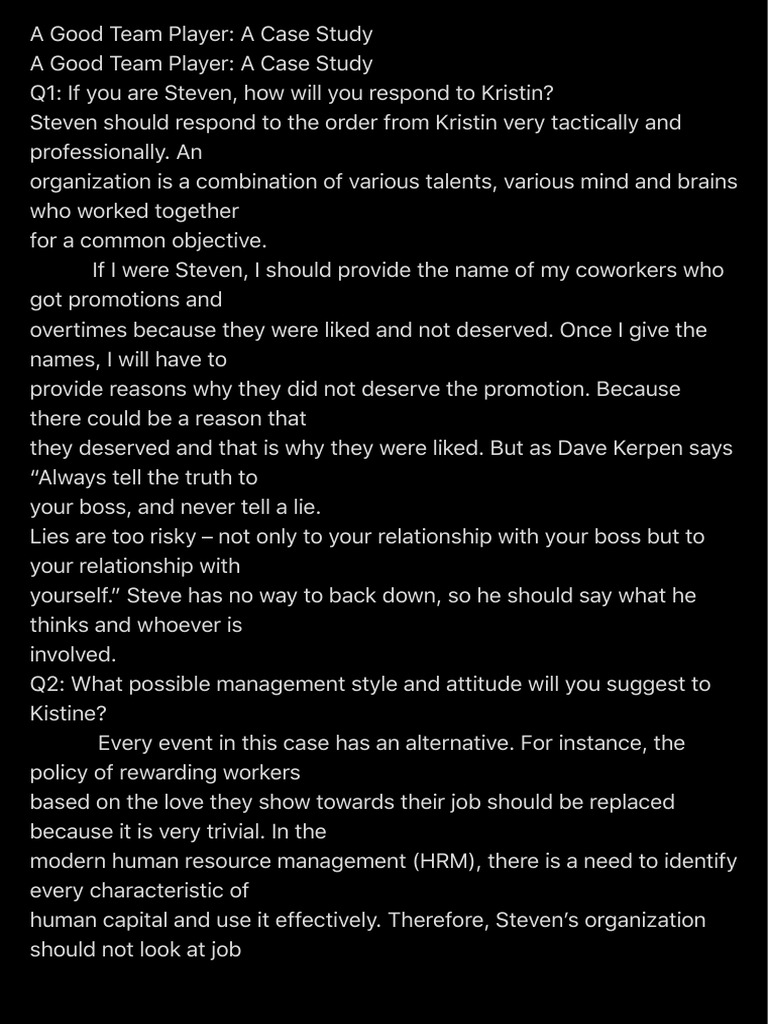 Effective Team Player Strategies | PDF