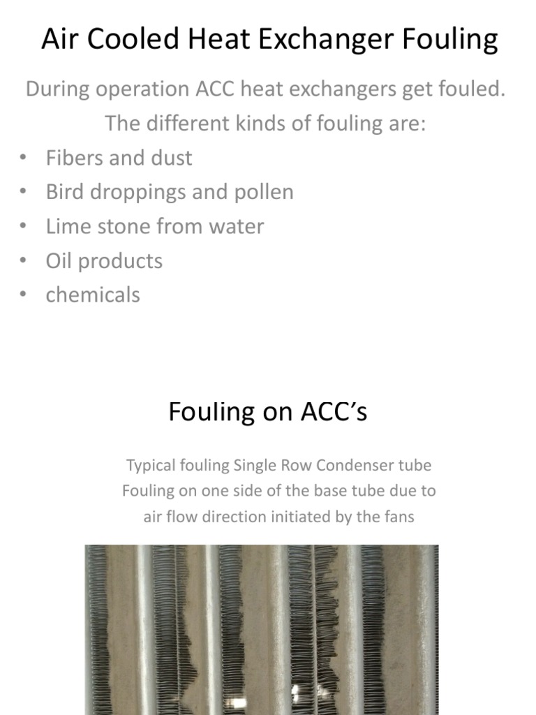 Air Cooled Heat Exchanger Fouling | PDF
