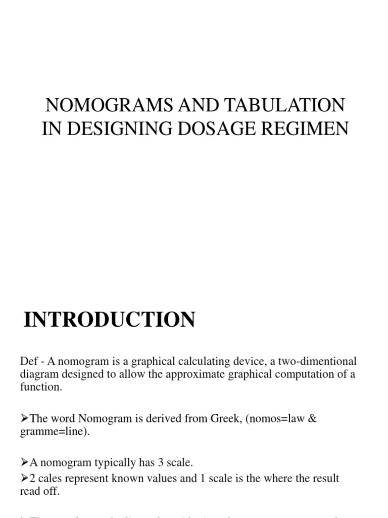 Nomogram and Tebulation | PDF | Renal Function | Creatinine