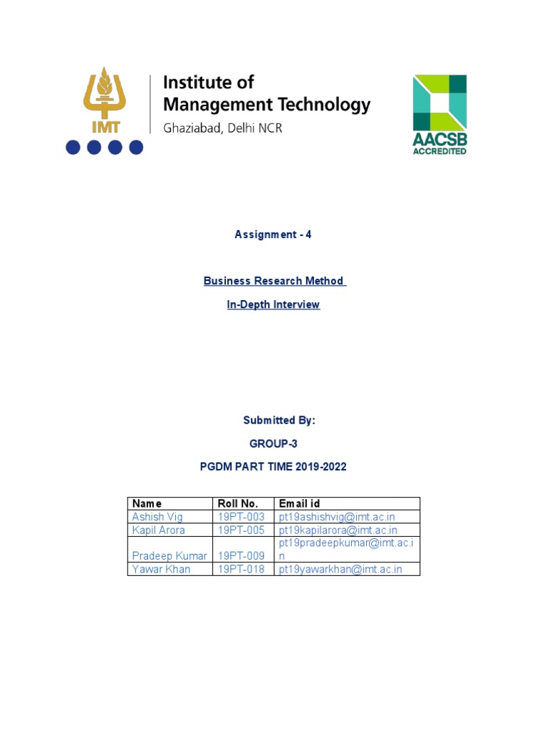 BRM Assignment - 4 | PDF | Business