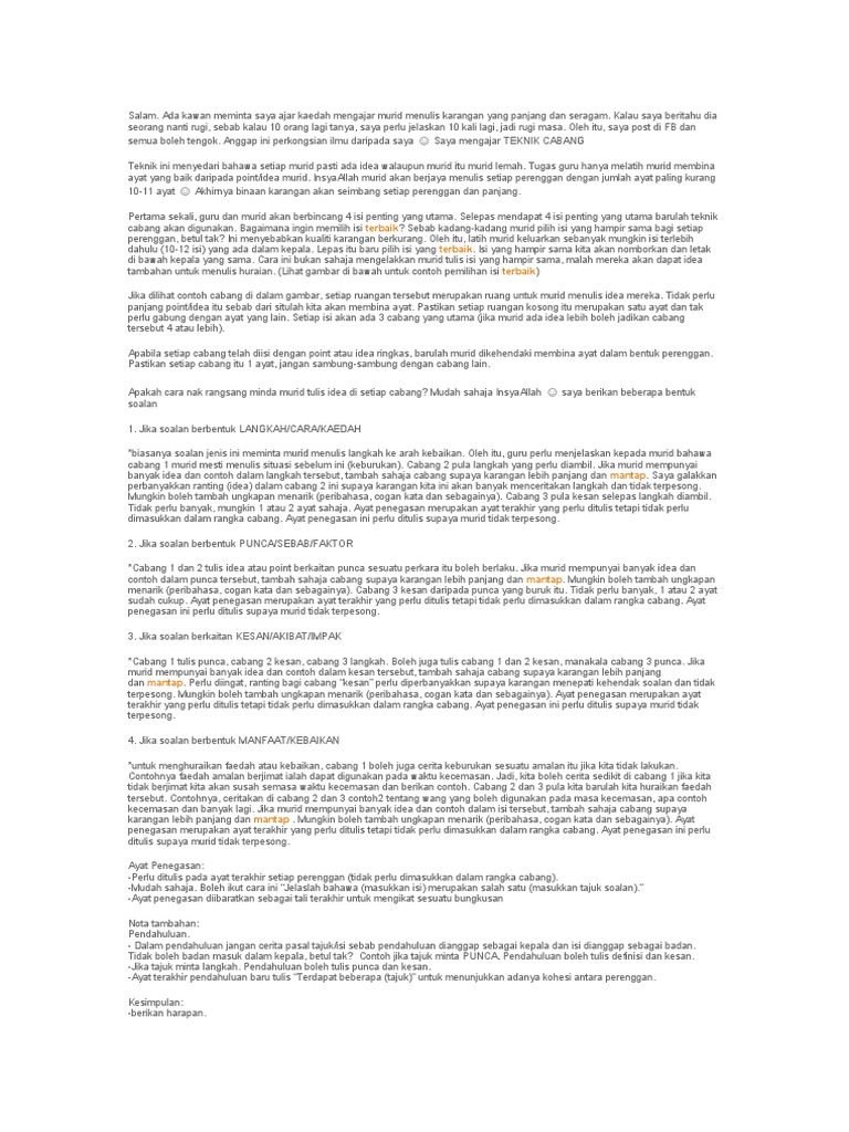 Cara Buat Karangan Pdf