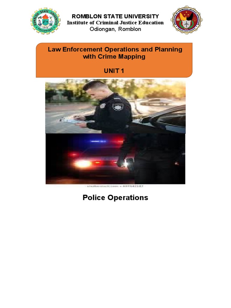 Law Enforcement Operations and Planning With Crime Mapping Unit 1 | PDF ...