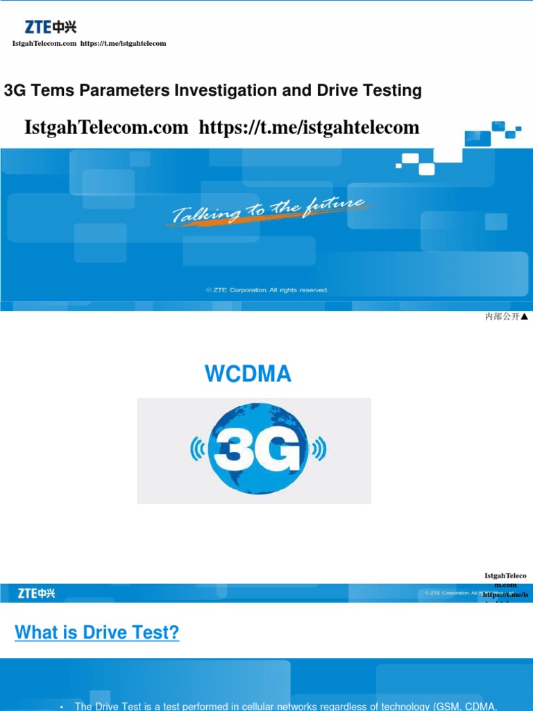 3G Tems Parameters Investigation and Drive Testing | PDF | High Speed ...