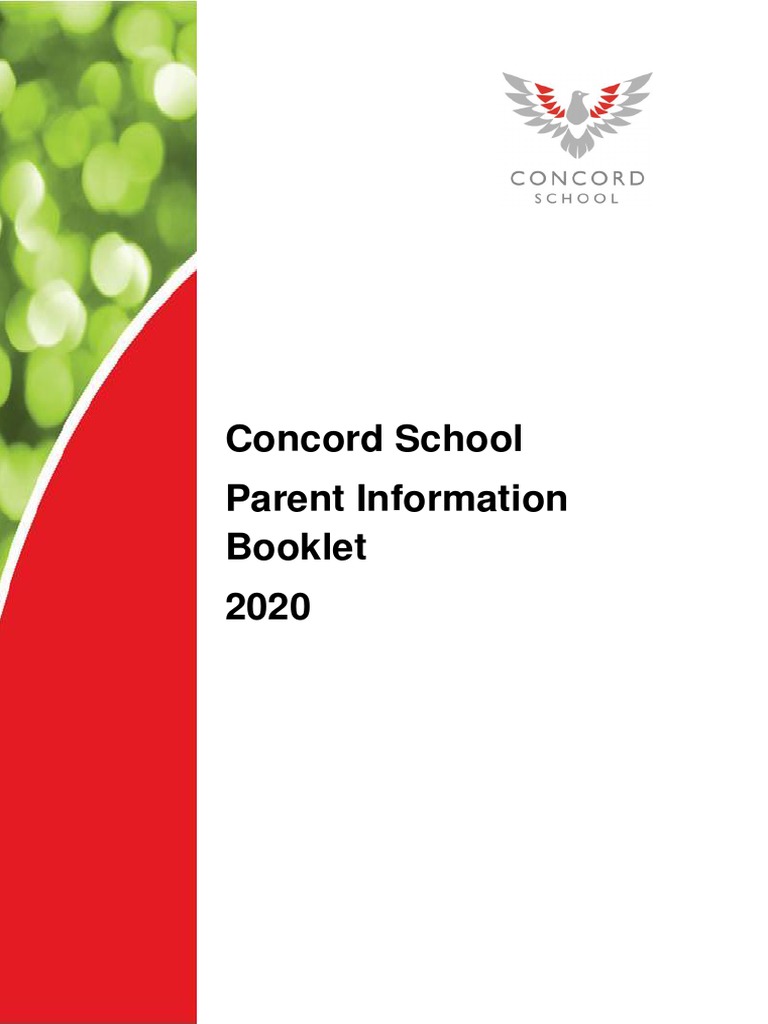 Concord School Parent Info Booklet 2020 | PDF | Schools | Teachers