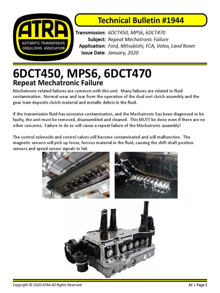 6DCT450, MPS6, 6DCT470: Technical Bulletin #1944 | PDF