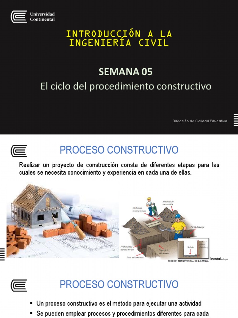 SEMANA 05-El Ciclo Del Proceso Constructivo | PDF | Fundación ...