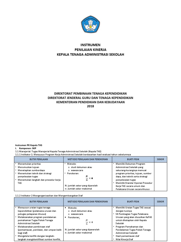 Instrumen PK Ktas | PDF