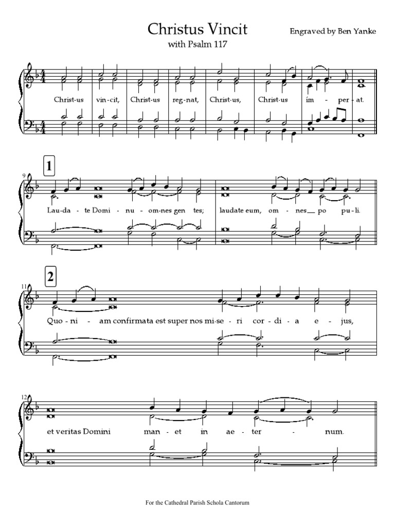 Christus Vincit With Verses PDF | PDF